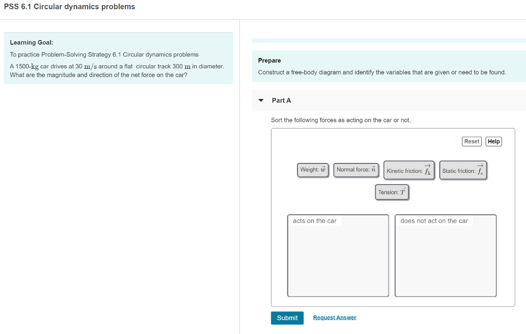 Solved PSS 6.1 Circular dynamics problems Learning Goal: To | Chegg.com
