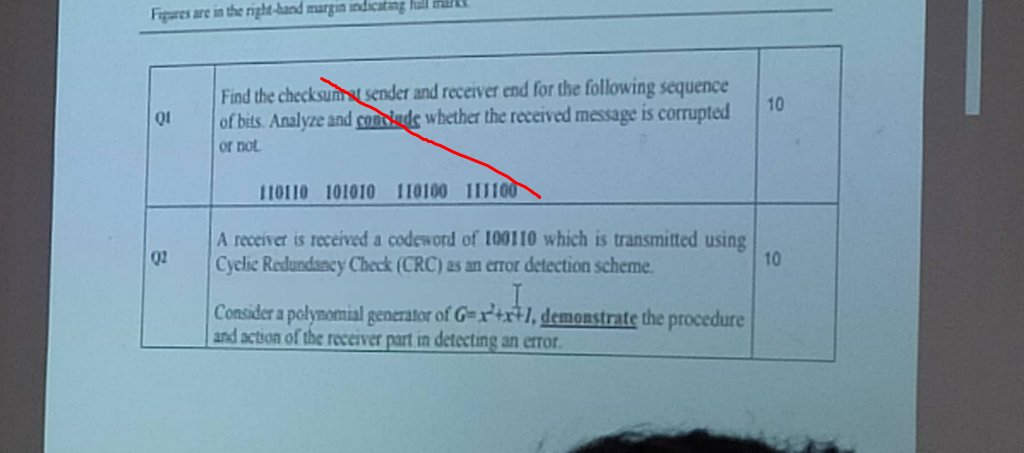 Solved codeword: 100110 polynomial= X^2 +x+1 CRC: | Chegg.com