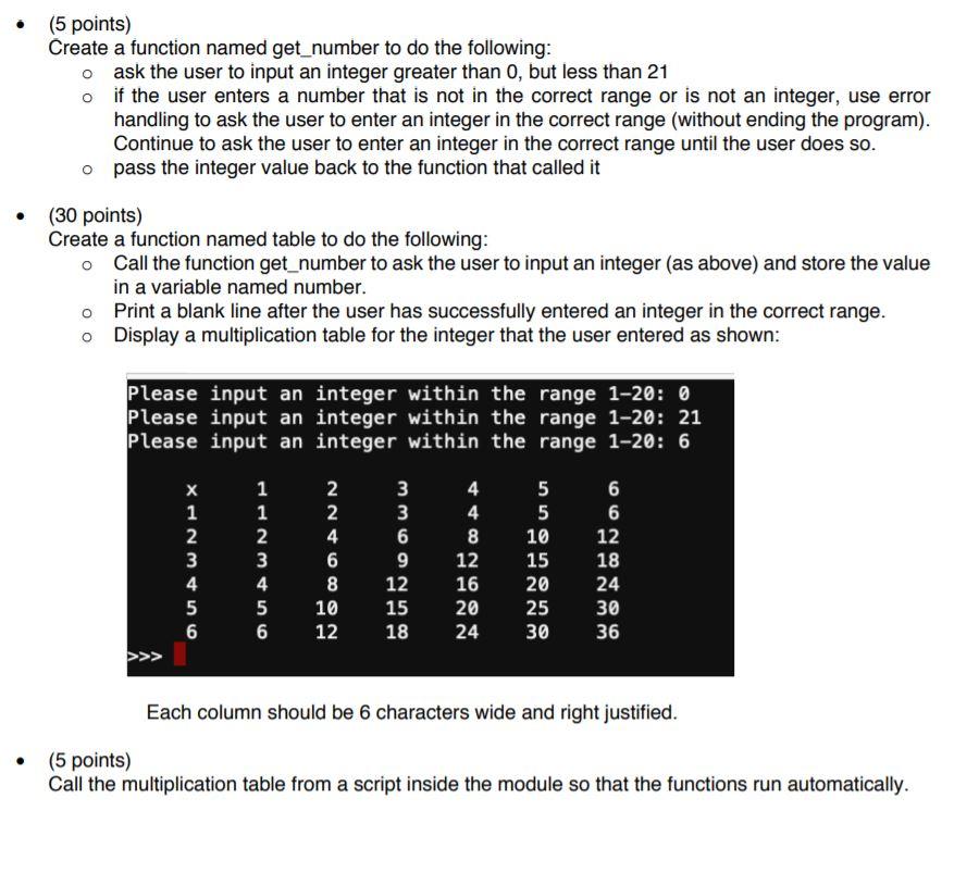 Solved (5 points) Create a function named get_number to do | Chegg.com