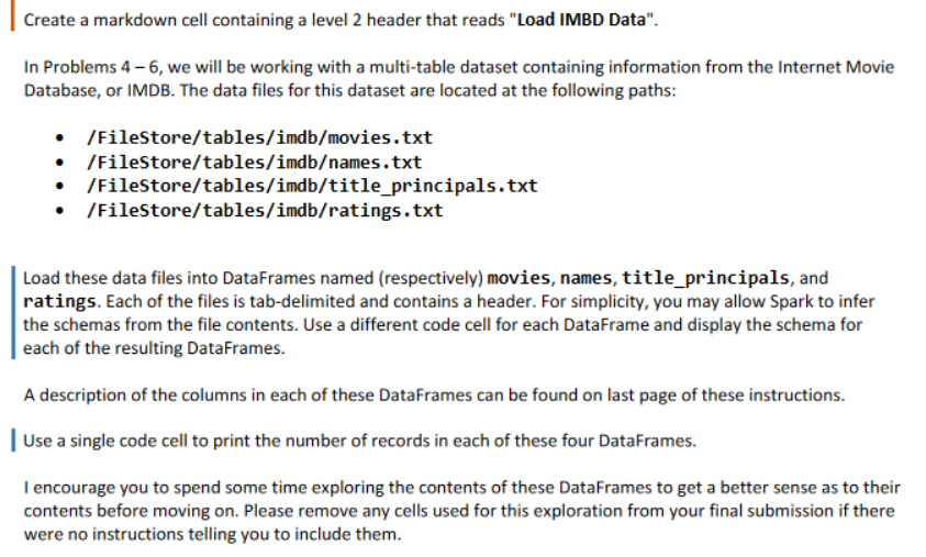 Solved Create a code cell to complete the following tasks: | Chegg.com