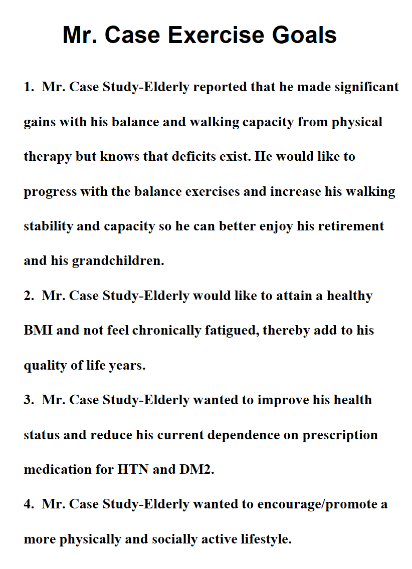 Solved Mr. Case Study-Elderly is a 67-year-old, nonsmoking | Chegg.com