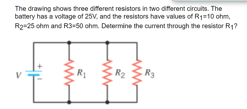 Solved The drawing shows three different resistors in two | Chegg.com