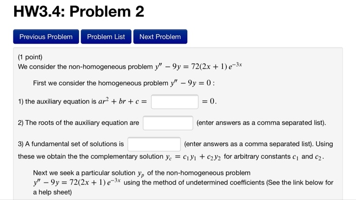 Solved HW3.4: Problem 2 Previous Problem Problem List Next | Chegg.com Solved HW3.4: Problem 2 Previous Problem Problem List Next | Chegg.com