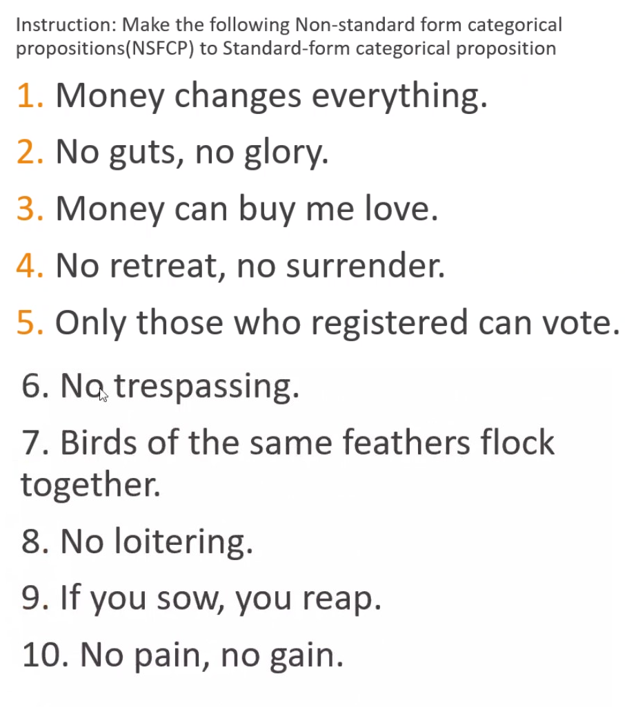 Instruction: Make the following Non-standard form | Chegg.com