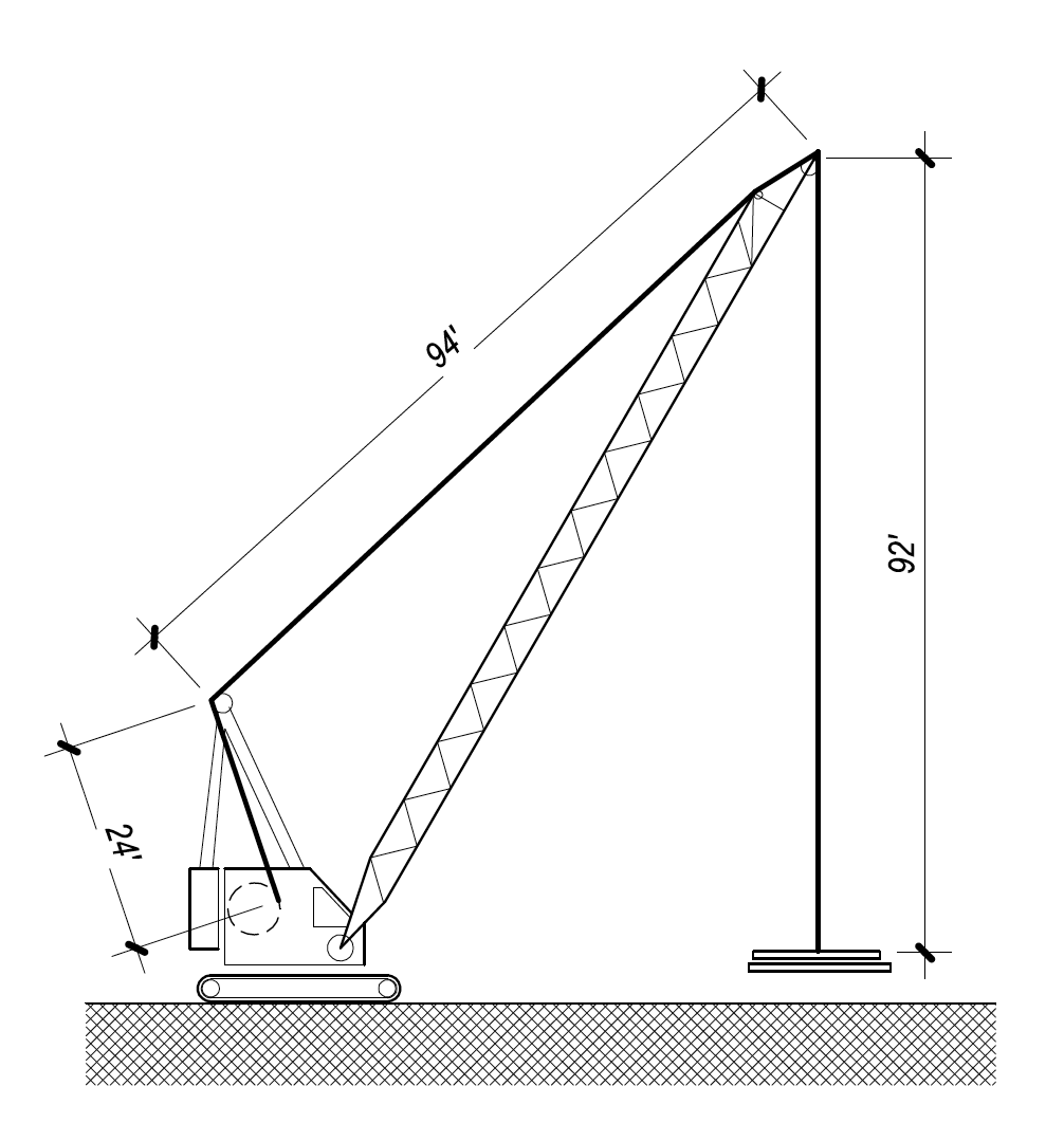 Solved A "crawler crane" uses a steel wire rope to lift a | Chegg.com