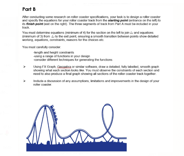 Roller Coaster Track Design Part A The first task is | Chegg.com