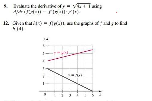 Solved 9. Evaluate the derivative of y=4x+1 using | Chegg.com