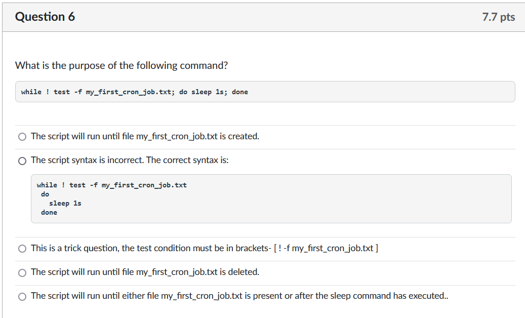 Solved Which crontab field is used to specify the day of the | Chegg.com