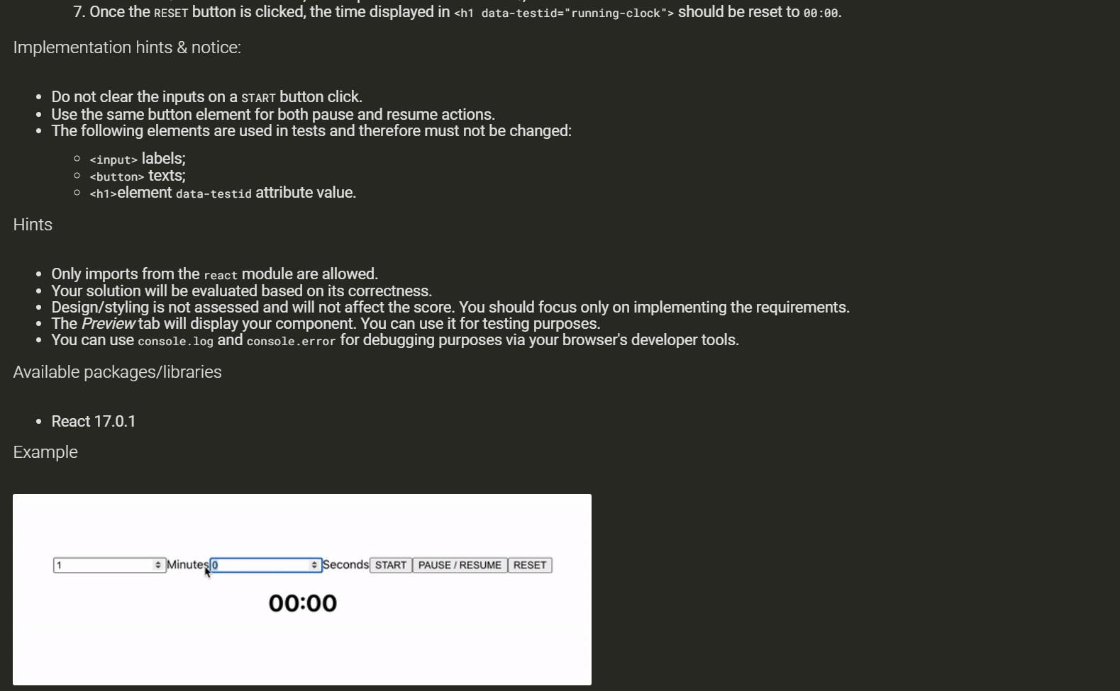 Solved implement a running-clock that receives its time | Chegg.com