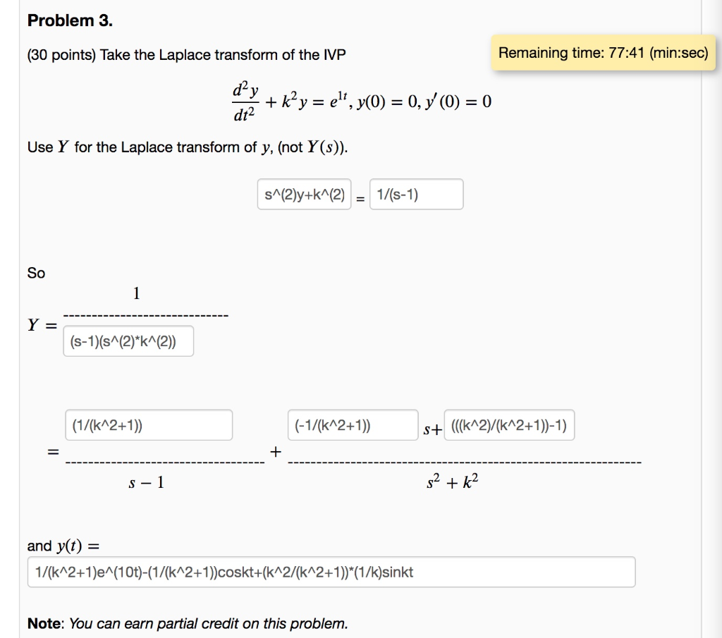 Take the Laplace transform of the | Chegg.com