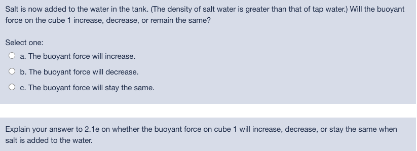 Solved Three cubes that are the same size and shape, but | Chegg.com