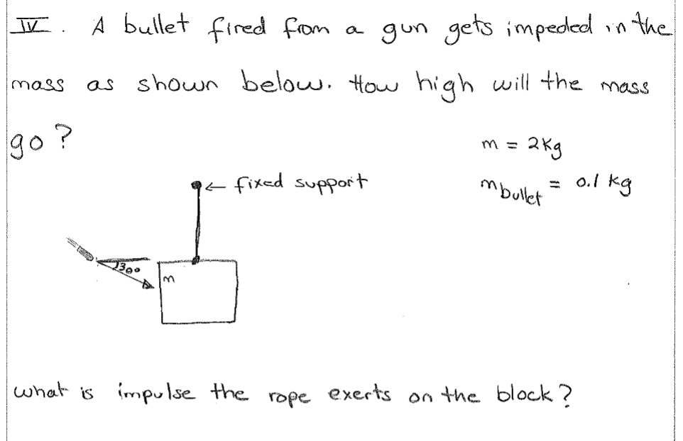 Solved IV. A bullet fired from a gun gets impeded in the | Chegg.com