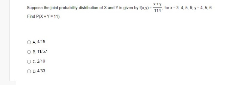 Solved Suppose the joint probability distribution of X and Y | Chegg.com