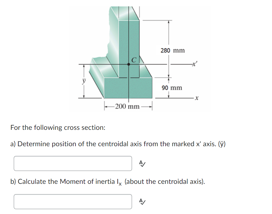Solved For the following cross section: a) Determine | Chegg.com