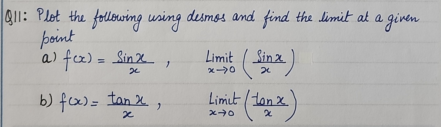 Solved 811: Plot the following using desmos and find the | Chegg.com