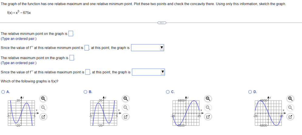 Solved The Graph Of The Function Has One Relative Maximum 