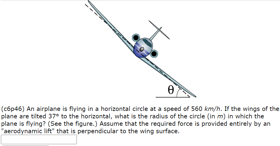 Solved ө (c6p46) An airplane is flying in a horizontal | Chegg.com