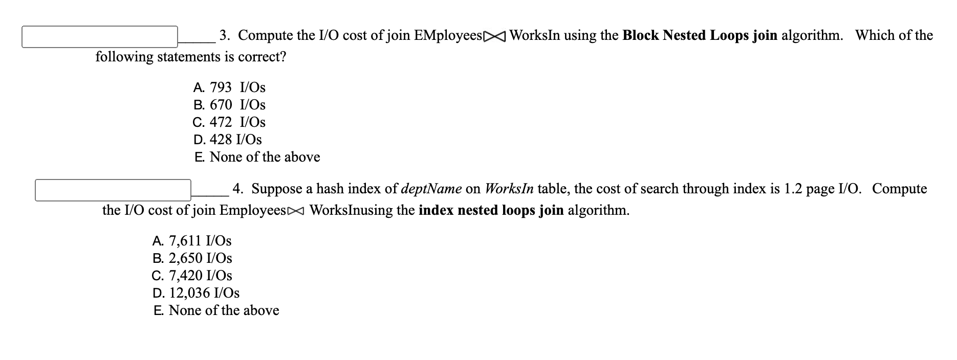 Use the following information to answer the next four | Chegg.com