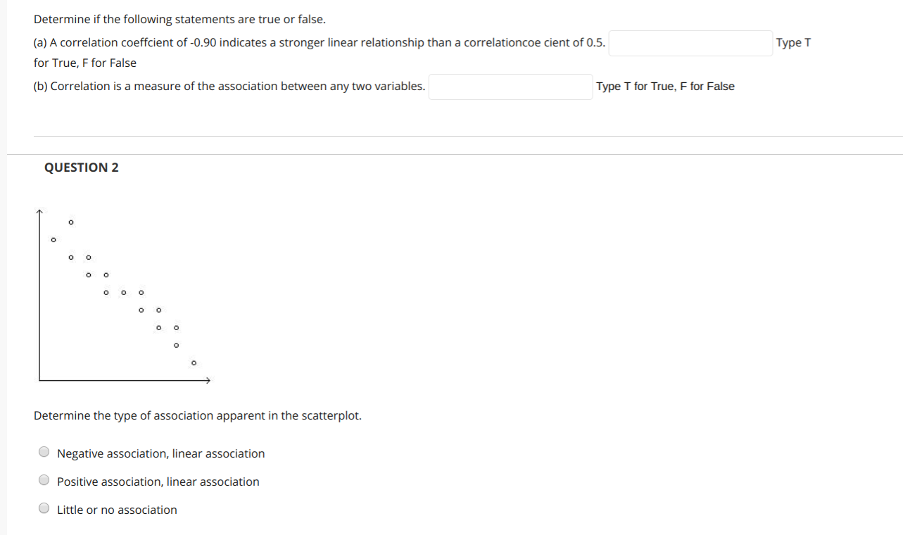 Solved Турет Determine if the following statements are true | Chegg.com