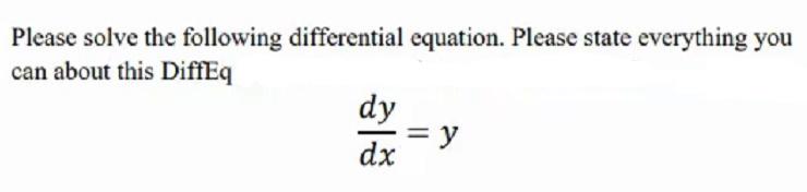 Solved Please solve the following differential equation. | Chegg.com