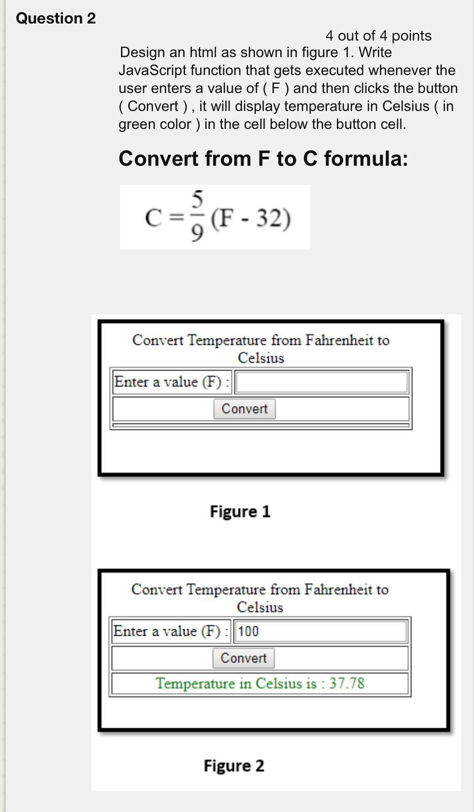 Solved Question 2 4 out of 4 points Design an html as shown | Chegg.com