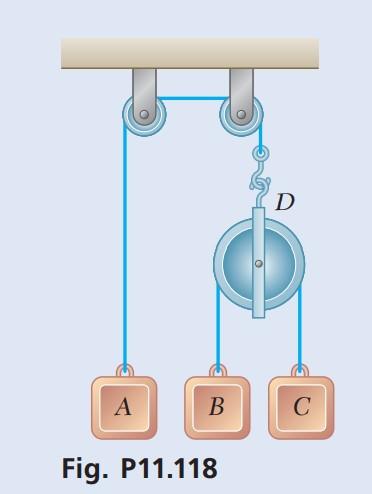 Solved 11.118 The three blocks shown move with constant | Chegg.com