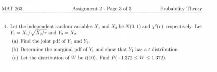 Solved 4. Let the independent random variables X1 and X2 be | Chegg.com