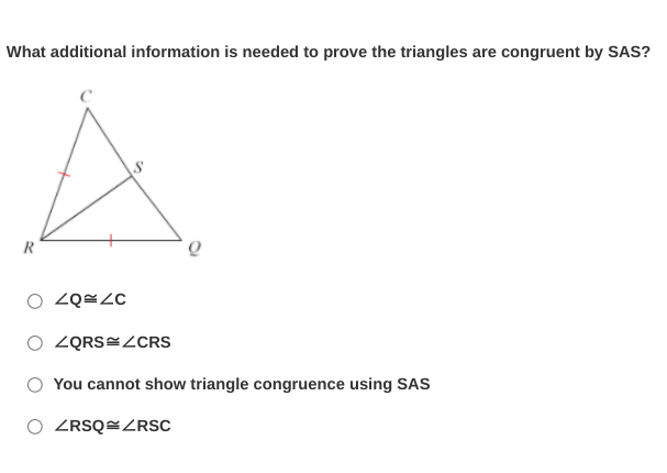 Solved What additional information is needed to prove the | Chegg.com