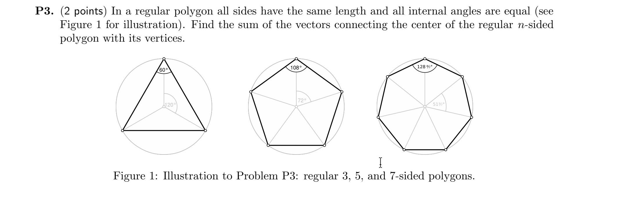 3. (2 points) In a regular polygon all sides have the | Chegg.com