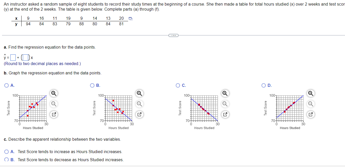Solved An instructor asked a random sample of eight students | Chegg.com