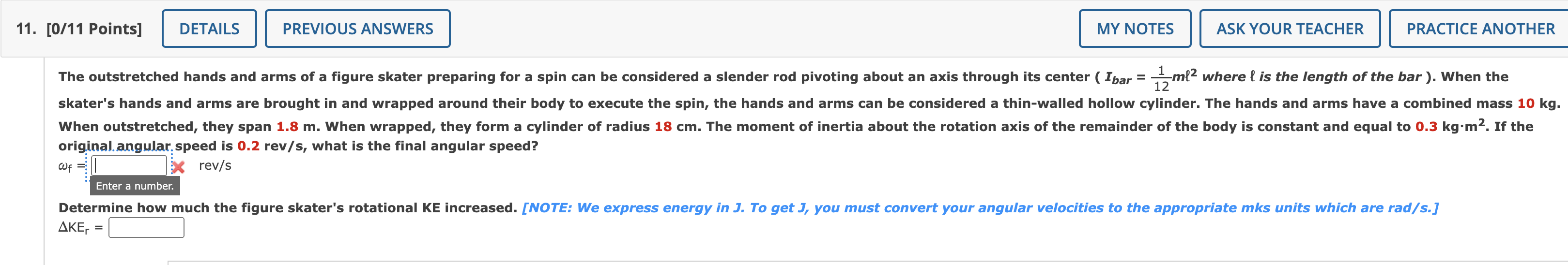 Solved original. angular. speed is 0.2rev/s, what is the | Chegg.com