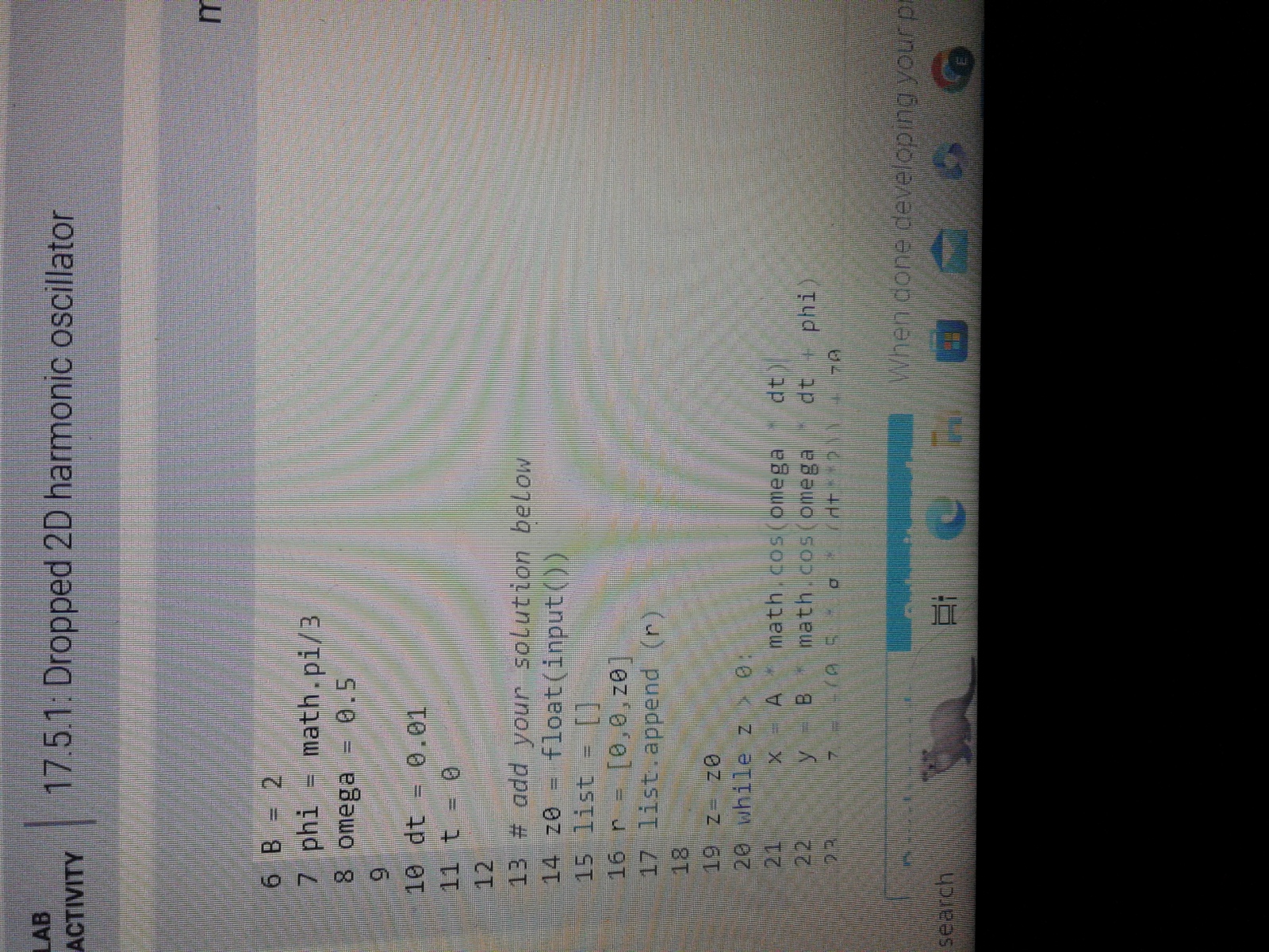 he trajectory of the mass, i.e, its curve in space, | Chegg.com