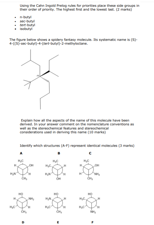 Solved Using the Cahn Ingold Prelog rules for priorities | Chegg.com
