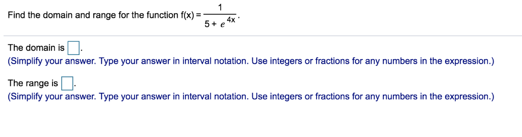 Solved 1 Find the domain and range for the function f(x) = | Chegg.com