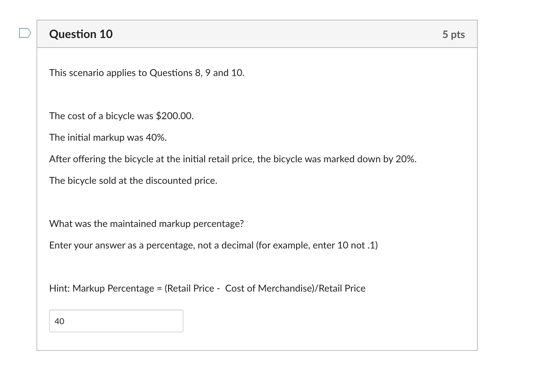 Solved This scenario applies to Questions 8, 9 and 10. The | Chegg.com