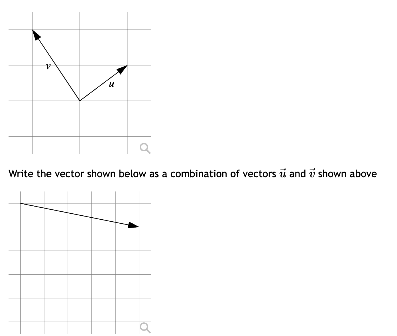 Solved Write the vector shown below as a combination of | Chegg.com