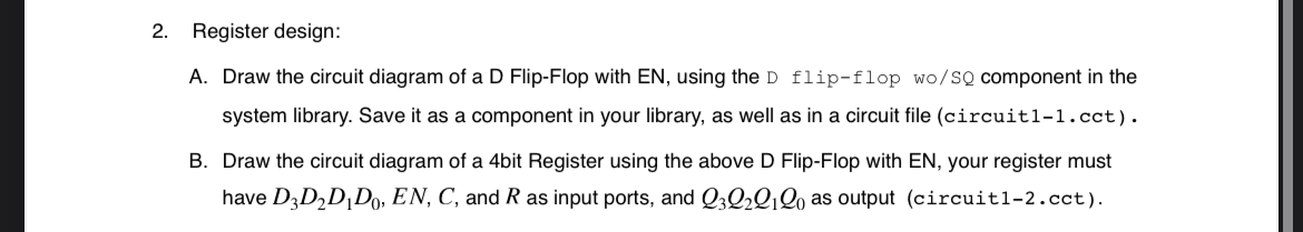 Register design: A. Draw the circuit diagram of a D | Chegg.com