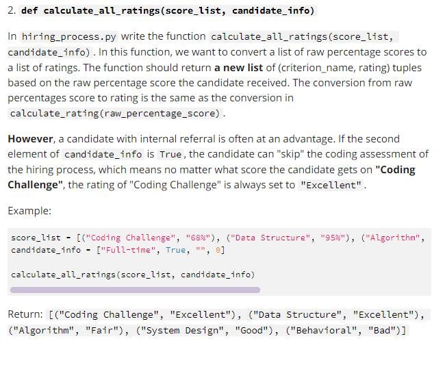 Solved To be eligible for a software engineer role, a | Chegg.com