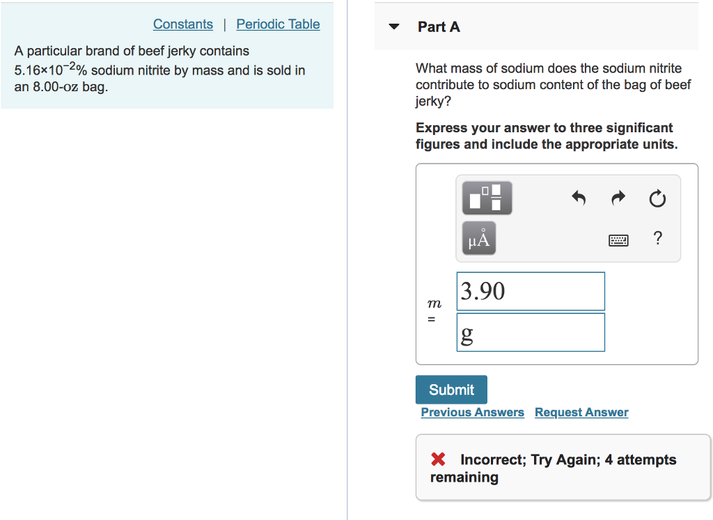 Solved Constants | Periodic Table Part A A particular brand | Chegg.com