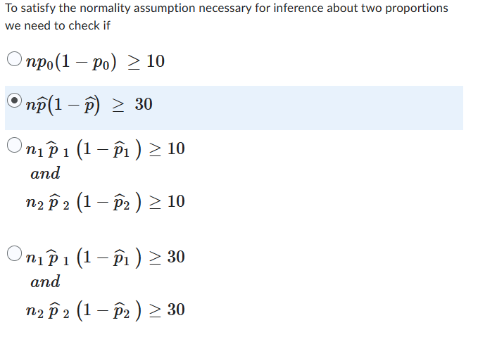 Solved To satisfy the normality assumption necessary for | Chegg.com