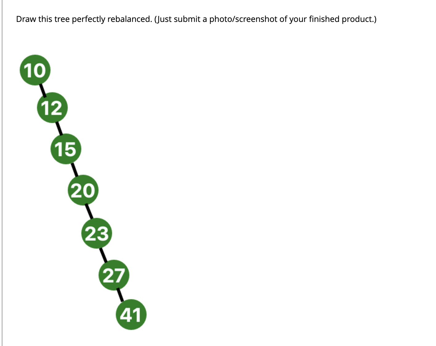 Solved Draw this tree balanced again | Chegg.com