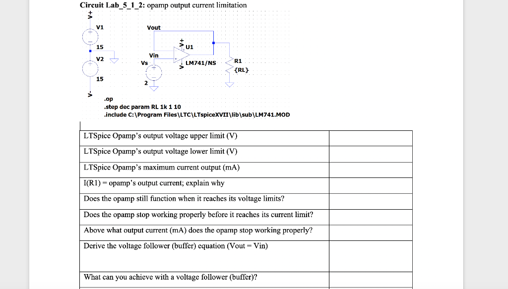 Solved Circuit Lab_5_1_2: opamp output current limitation $ | Chegg.com