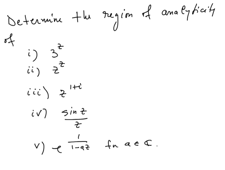 Solved Determine the region of ﻿analyticity for | Chegg.com