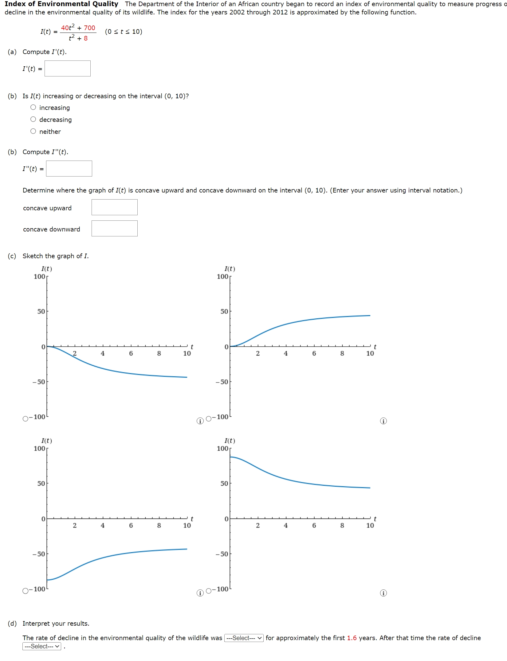 Solved decline in the environmental quality of its wildlife. | Chegg.com