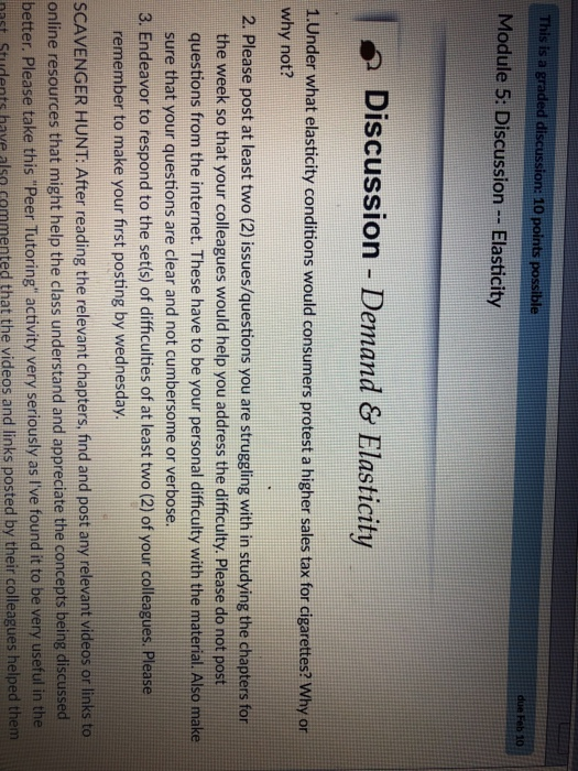 Solved This is a graded discussion: 10 points possible due | Chegg.com