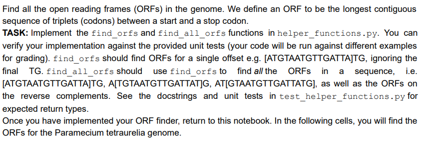 Find all the open reading frames (ORFs) in the | Chegg.com