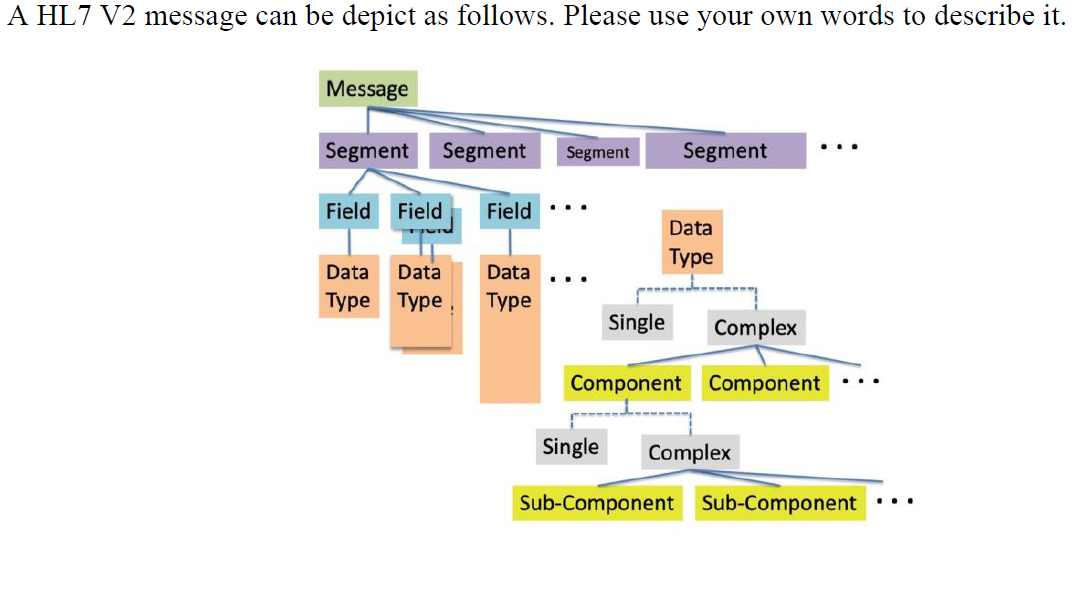 Solved A HL7 V2 message can be depict as follows. Please use | Chegg.com