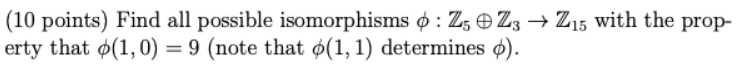 Solved (10 points) Find all possible isomorphisms | Chegg.com