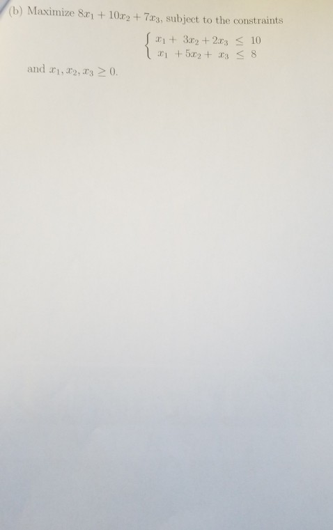 Solved 1) Solve each of the following problems using the | Chegg.com