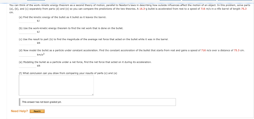 Solved cm. (a) Find the kinetic energy of the bullet as it | Chegg.com